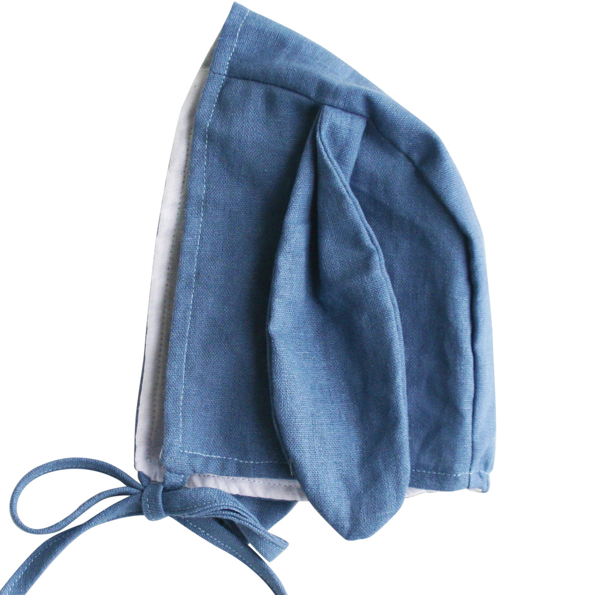 Alimrose Bobby Bunny Bonnet Chambray Blue Linen – Made While They're ...