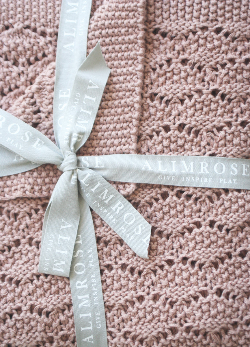 Alimrose Organic Heritage Knit Baby Blanket - Blossom – Made While They ...